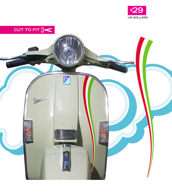 Modern Vespa : Front Panel Stripes