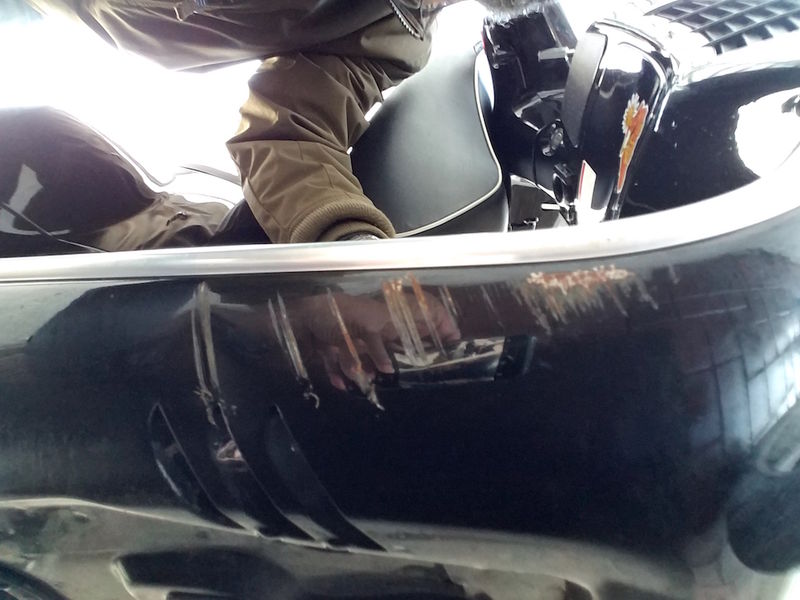 Modern Vespa : Fell off my Vespa on black ice - smashed in Boba's face