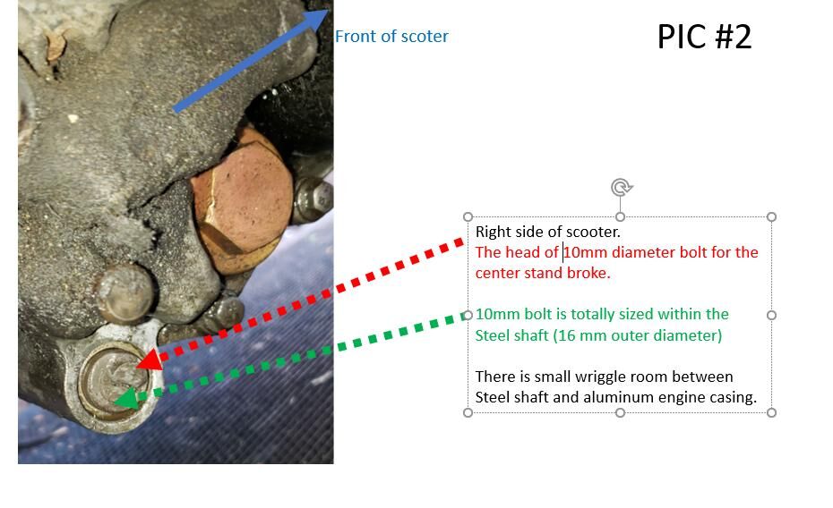 Modern Vespa : ET4 2001 center stand shaft and bolt removal (replacing)