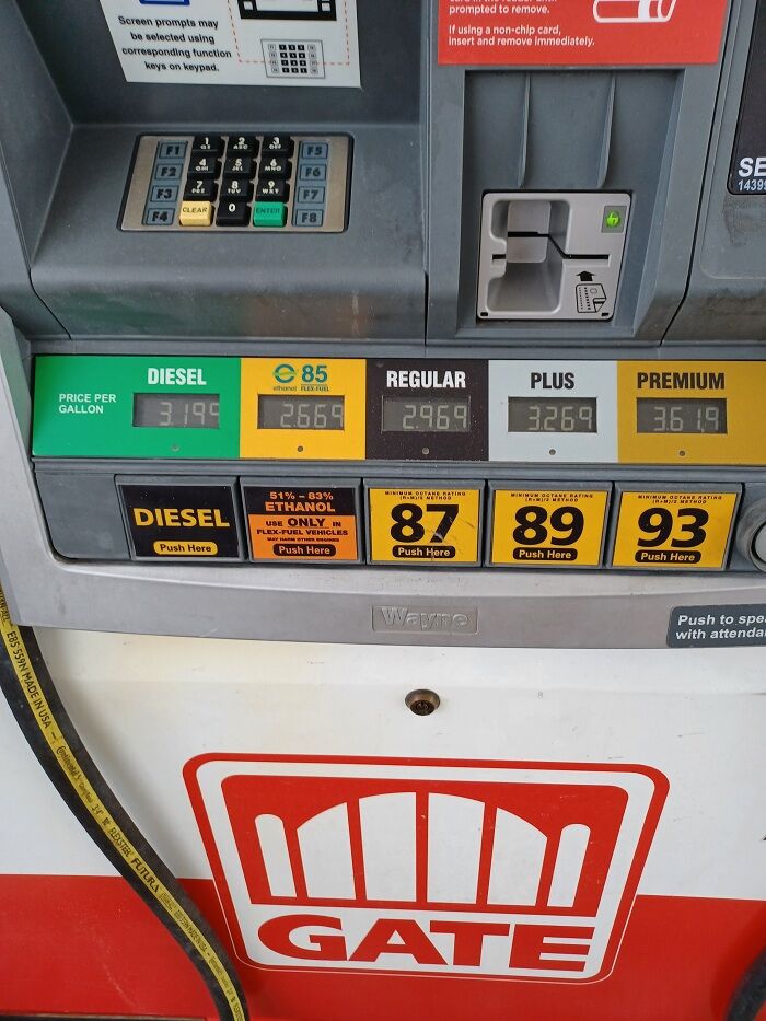 Modern Vespa : US$5.20 per gallon premium gas (91 octane)