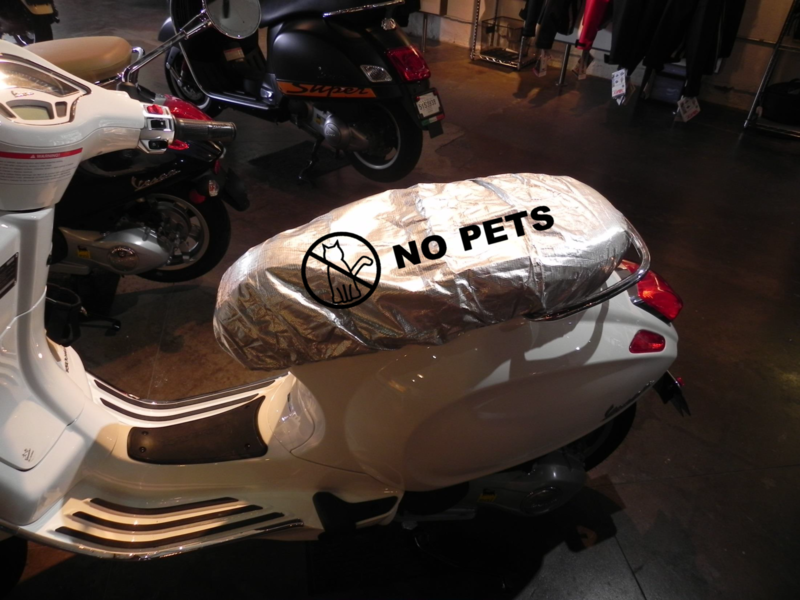 Modern Vespa : Wet Scooter and Rain Covers