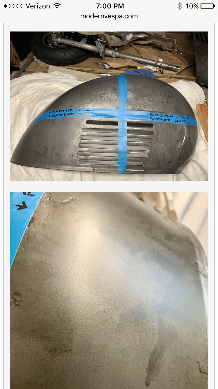 Modern Vespa : Raw metal paint job