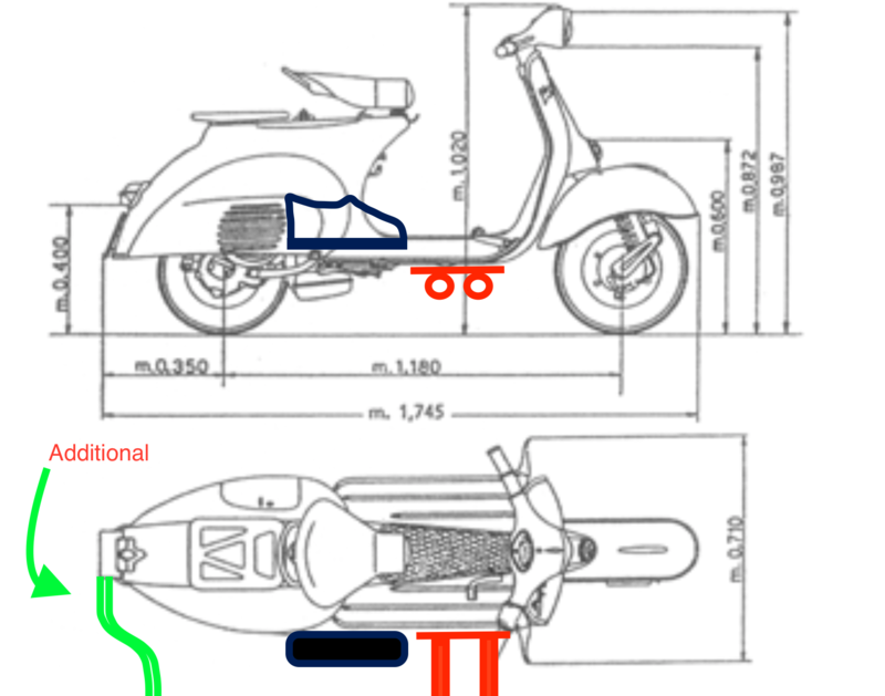 Modern Vespa : Vintage vespa with sidecar (**Now In Technicolor ! **)
