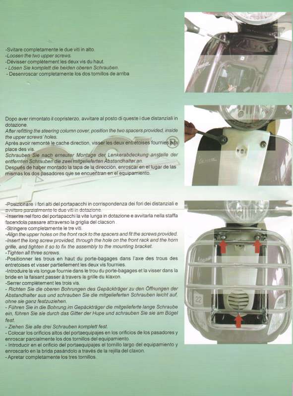 Modern Vespa : Chrome accessories directions