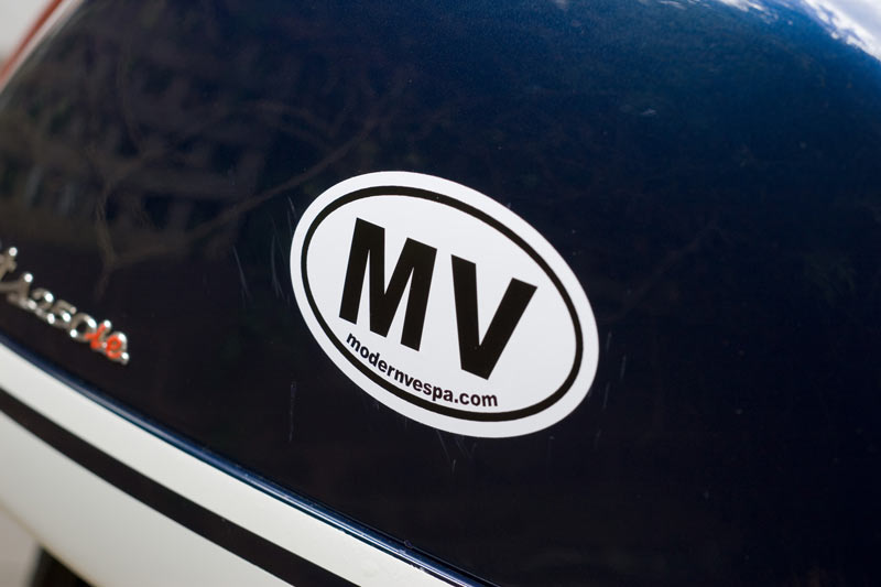 Modern Vespa : Sticker-up! MV sticker placement