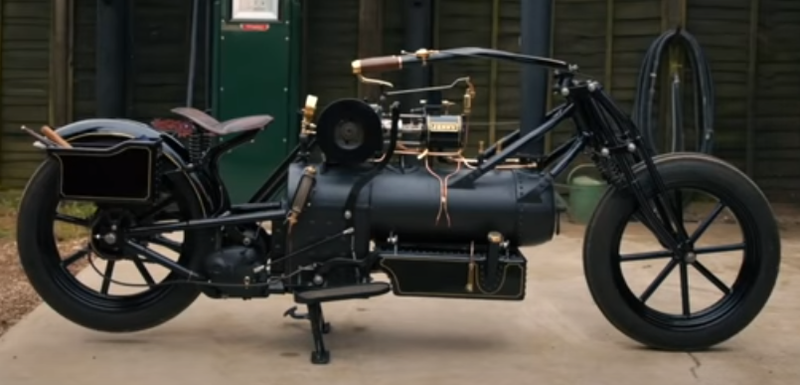 Modern Vespa : SSR - Steam powered motorcycle