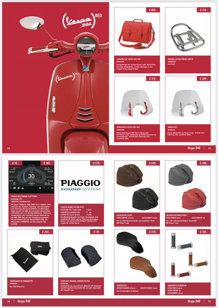 Modern Vespa : 946 red edition top case bag