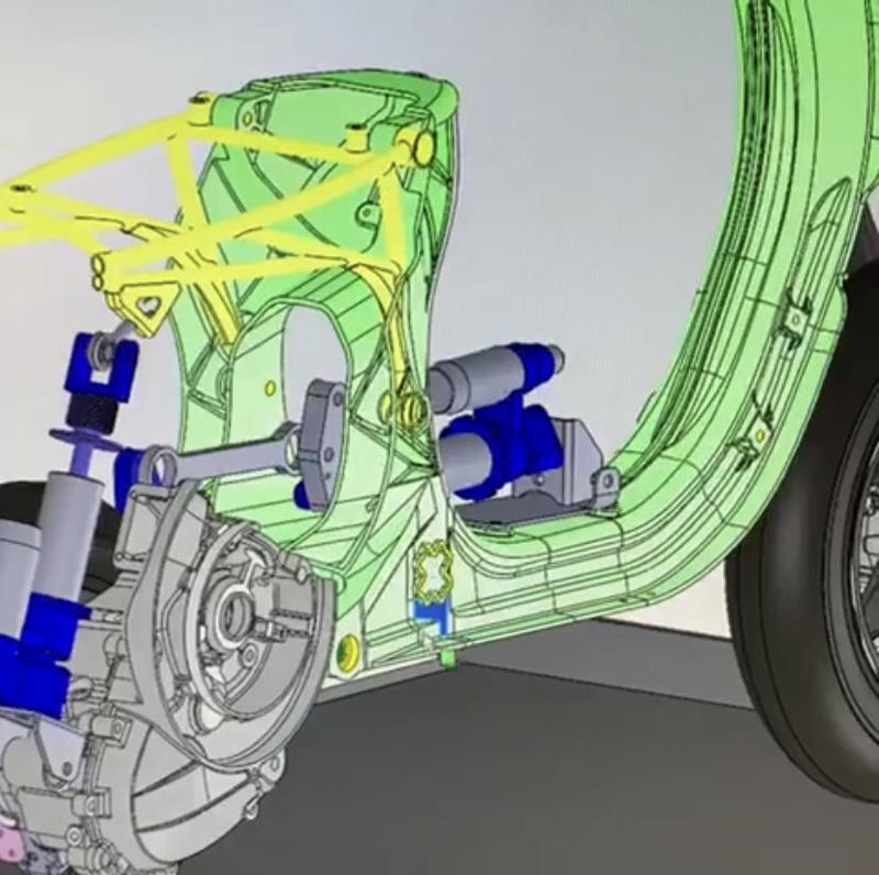 Modern Vespa : Racing frame by Crimaz