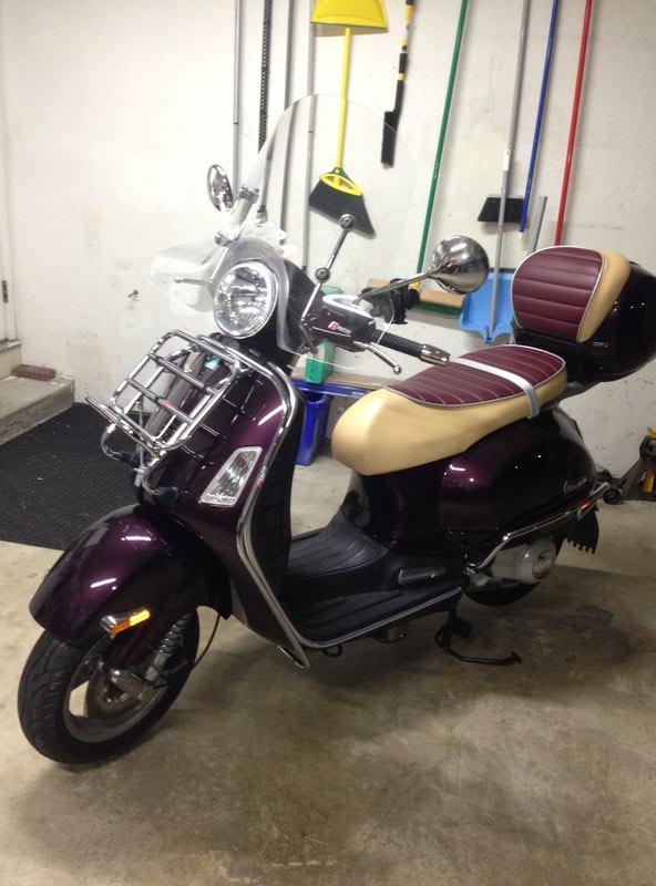 Modern Vespa : Faco front rack and legshield crash bars?