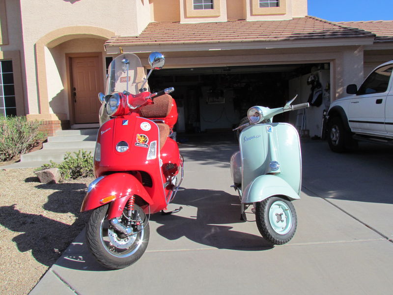 Modern Vespa : Side-by-side photos/pics of various Vespas