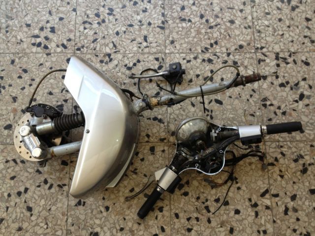 Modern Vespa : Converting P200 to fully hydraulic front disc brake