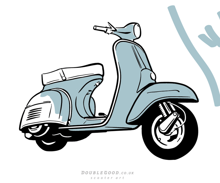 Modern Vespa : Let's Draw Scooters!