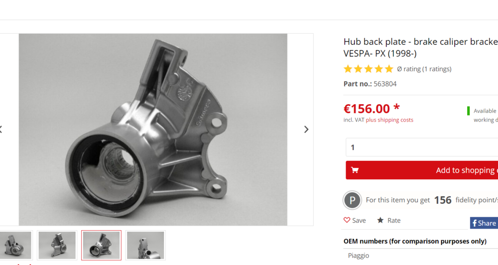 Modern Vespa : Disc Brake Hub