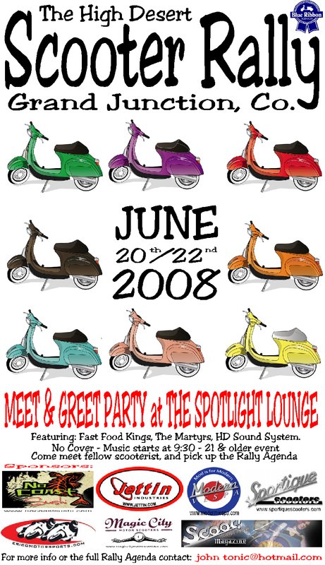 Modern Vespa : Grand Junction, Colorado. High Desert Scooter Rally/Skafest