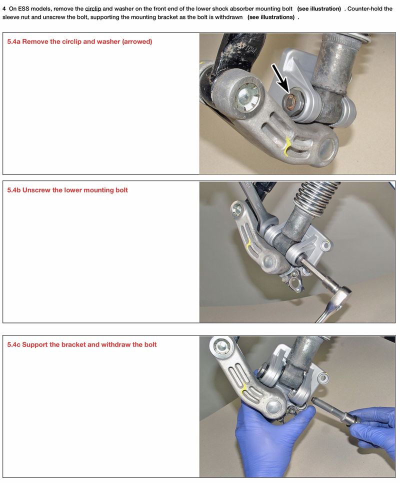 Modern Vespa : Change front shock on vespa 300 2016