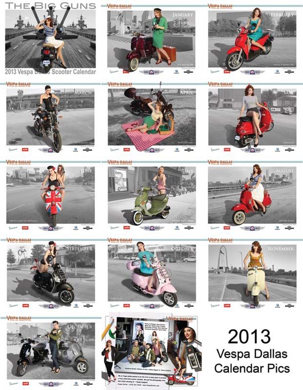 Modern Vespa : Scooter Calendar