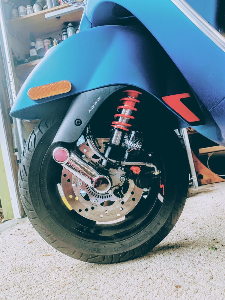 Modern Vespa : Shock set install by bitubo HELP rear adjust procedure???