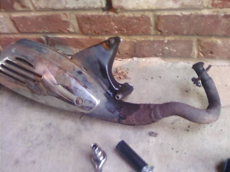 Modern Vespa : Advice on rusty tailpipe?