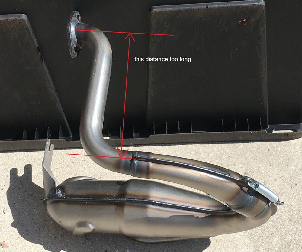 Modern Vespa : Exhausts that fit US Smallframes with battery box