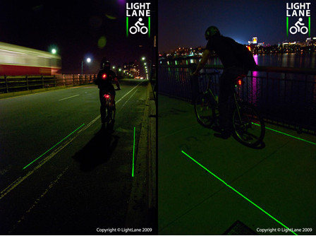 Modern Vespa : Light Lane Concept (laser bike lane)