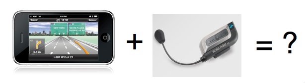 Modern Vespa : Use iphone GPS with Cardo headset?