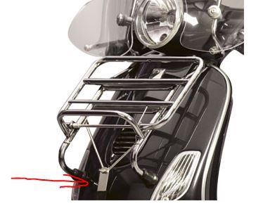 Modern Vespa : GTS Faco Front Rack - Lost Attachment plate