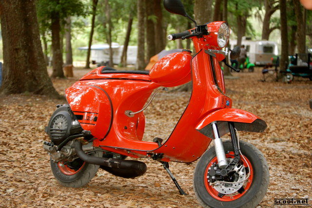 Modern Vespa : Converting P200 to fully hydraulic front disc brake