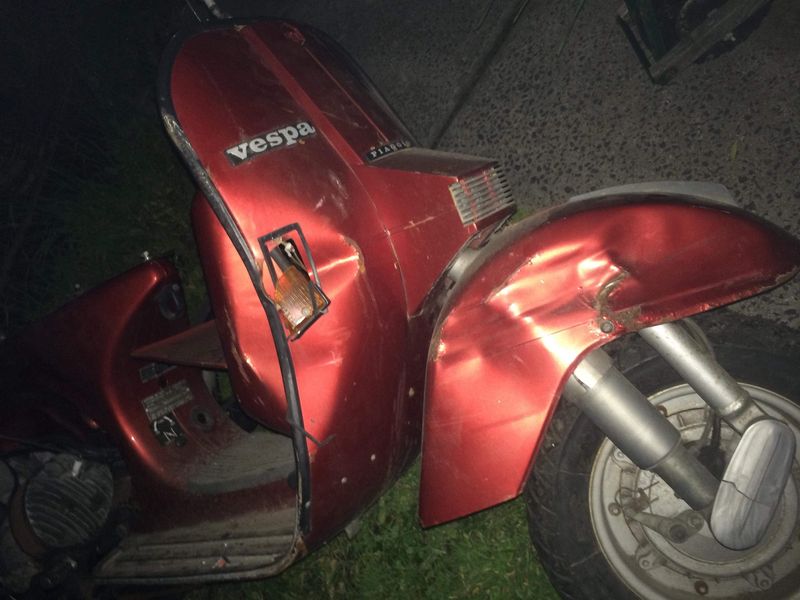 Modern Vespa : 10th Anniversary, 1st accident