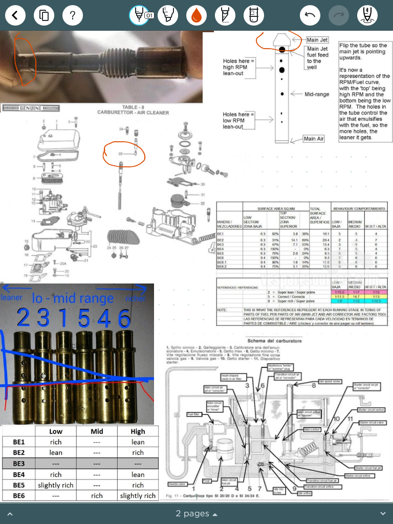 Modern Vespa : PX150 main jet check and throttle spring