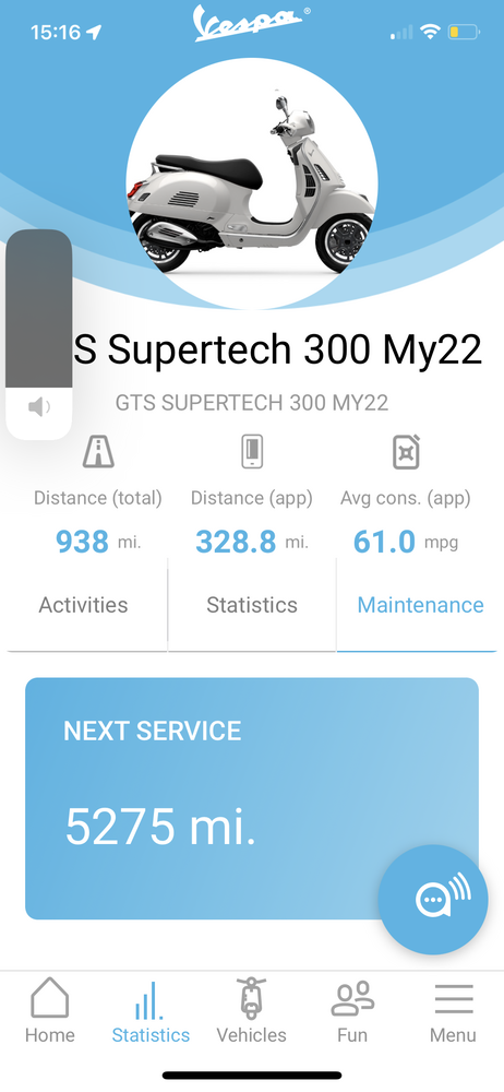 Modern Vespa : 2023 GTS Service interval