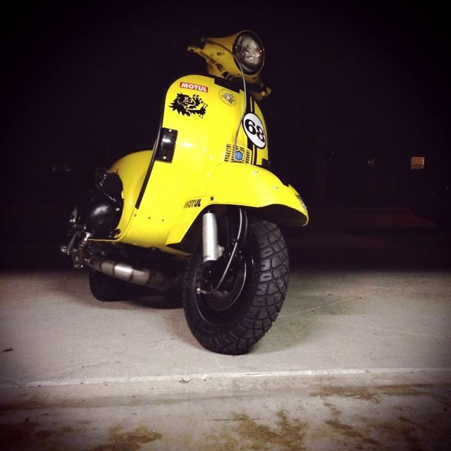 Modern Vespa : Converting P200 to fully hydraulic front disc brake