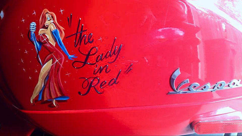 Modern Vespa : Featuring Jessica "The Lady in Red"