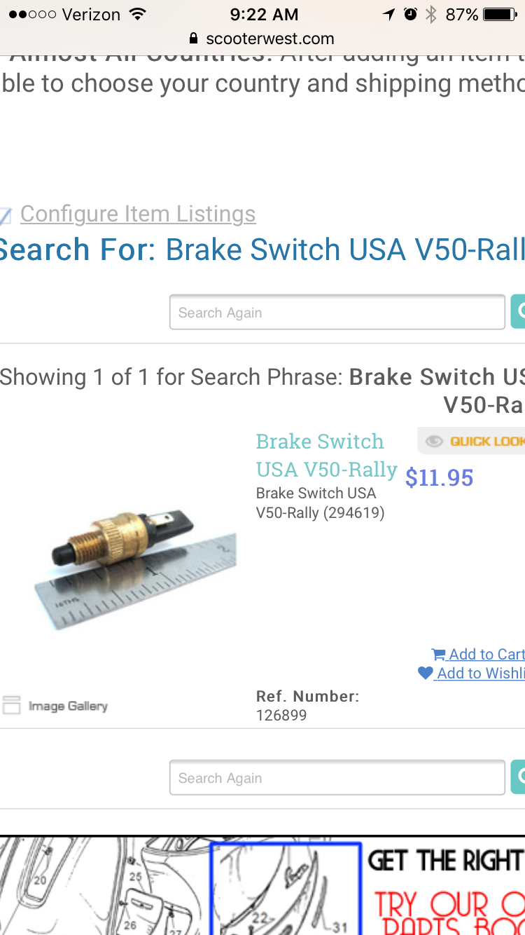 Modern Vespa : Neutral switch