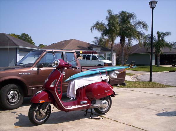 Modern Vespa : Authentic Vespa Surfboard Carrier